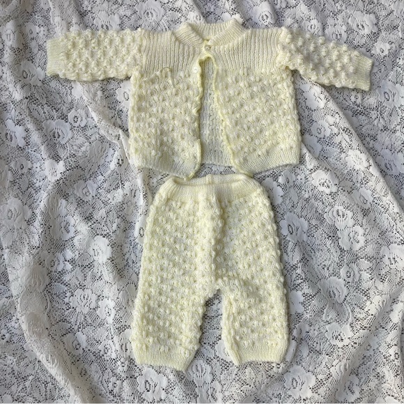 Vintage | Matching Sets | Vintage Childrens Kids Pale Pastel Yellow ...